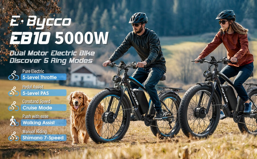 E·BYCCO 24'' EB10 Peak 5000W 52V 32Ah Dual Motors Electric Bike for Wo